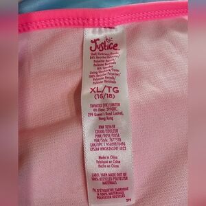 Justice | Swim | Justice Girls Pink Multicolor Striped Long Sleeves ...